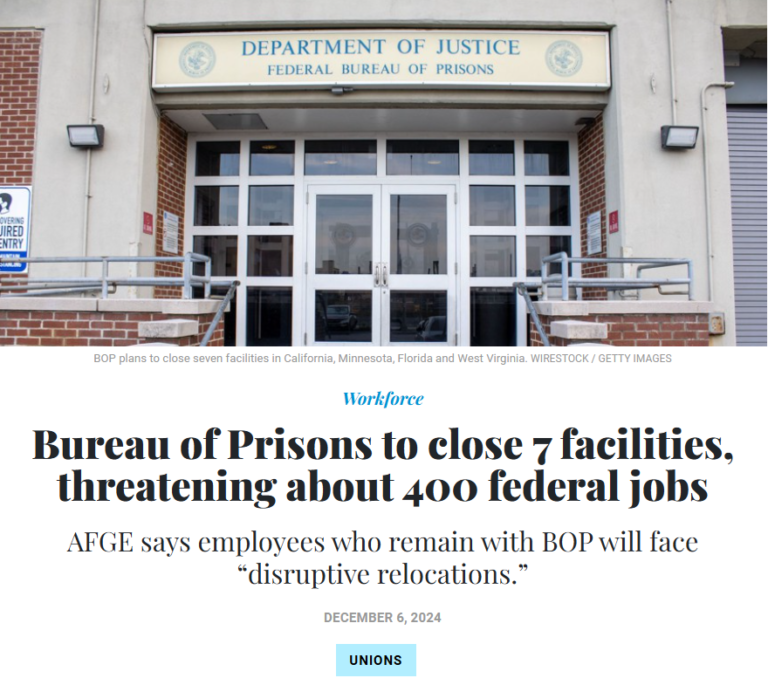 The Bureau of Prisons To Close Six Minimum-Security Facilities ...