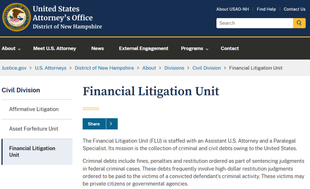 RESTITUTION – FINES – FORFEITURE – FRP/Financial Responsibility Program ...