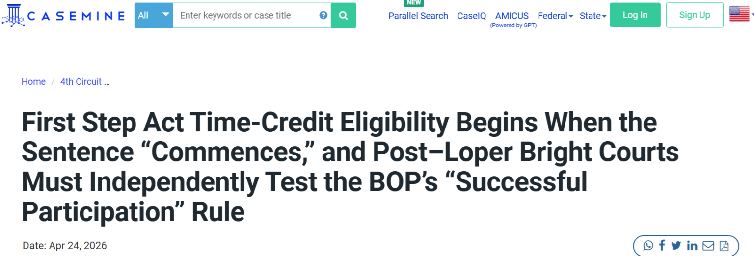 FEDERAL COURTS & BOP NEWS YOU CAN USE. - PHYSICIAN BOP-Prison CONSULTANTS