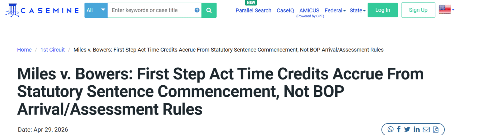 FEDERAL COURTS & BOP NEWS YOU CAN USE. - PHYSICIAN BOP-Prison CONSULTANTS